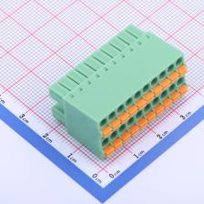 KF2EDGKNH-3.5-2*10P 插拔式接线端子 插头 3.5mm 排数:2 每排P数