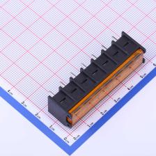 DBT50G-7.62-7P-BK-P 栅栏式接线端子 7.62mm 每排P数:7 排数:1
