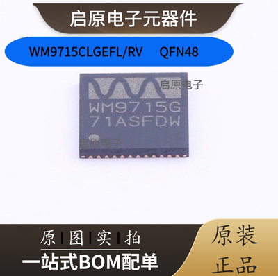 WM9715CLGEFL/RV 丝印WM9715G 封装QFN-48 音频和触摸屏编解码器