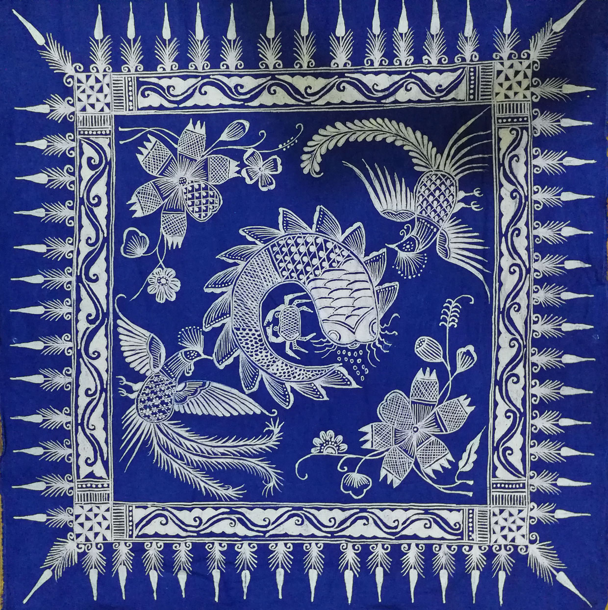 蜡染布料丹寨蜡染衣服加工定制围巾代加工承接染布蜡染体验活动