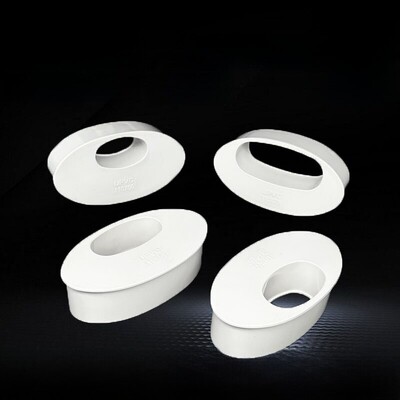 50 7 110PC扁管配件水管变径偏心补芯圆转扁异5径直V接大小头