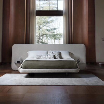 ULTRASOUND意式简约现代双人床轻奢设计师卧室主卧高档别墅宽屏床