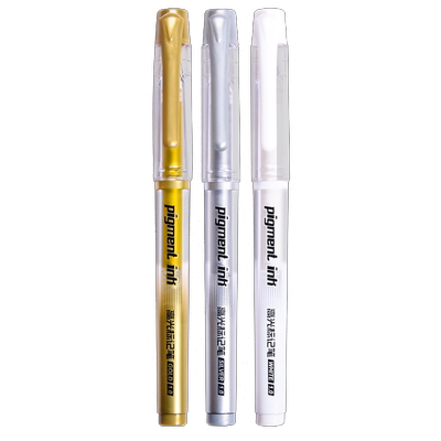 白色高光标记笔书法笔子弹头笔尖