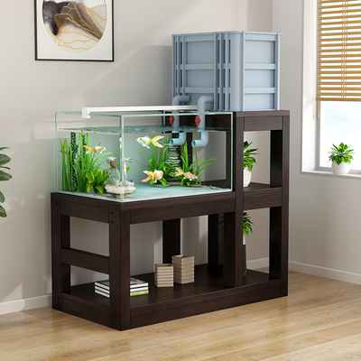 【热销榜前十鱼缸架】木质承重强