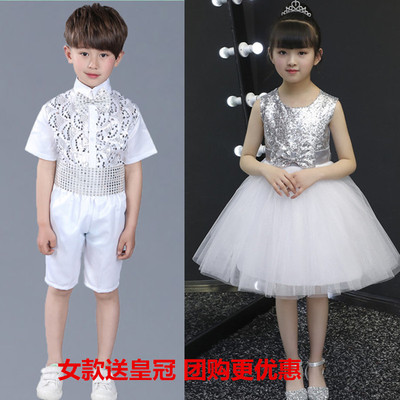 诗歌朗诵白色感恩的心手语舞蹈裙