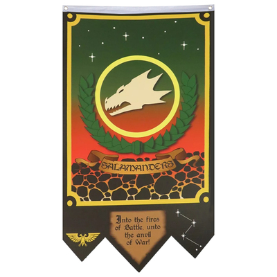 Salamanders Legion Flag Warhammer 75x130cm 旗帜