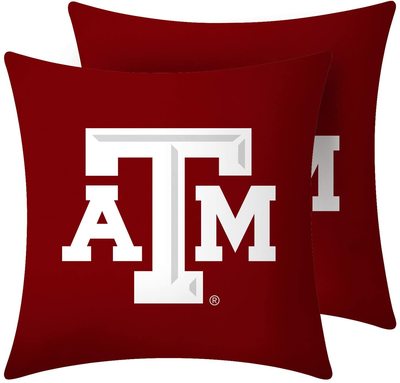 Texas A&M Aggies pillowcase 得州农工大学队抱枕套DIY抱枕