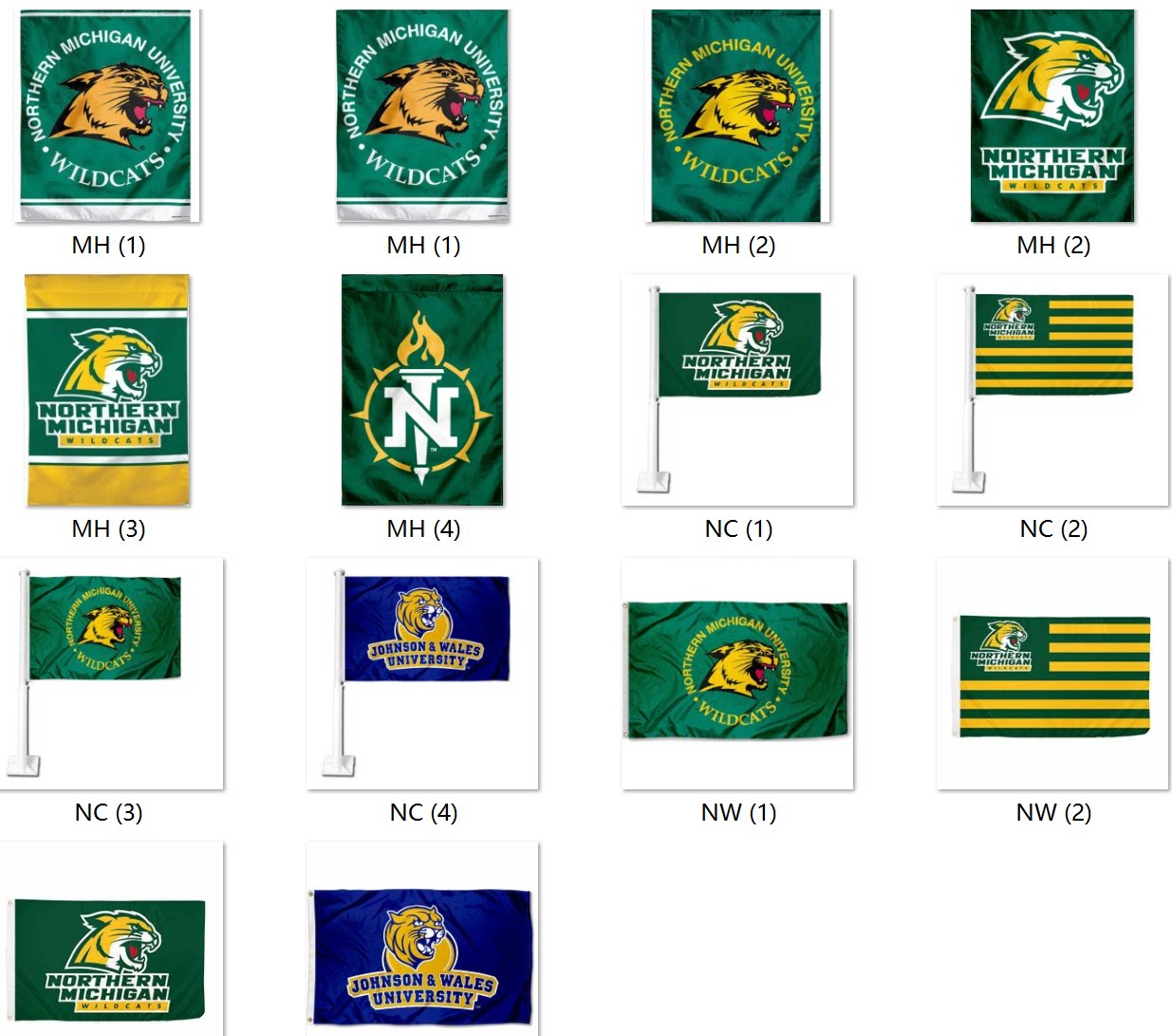 NMU Wildcats University College Flag美国大学学院名校旗帜
