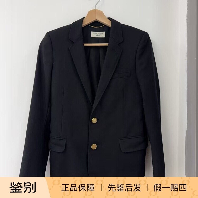 99新 YSL 黑色 金扣 西服外套 F34码 肩宽36翻领西装长袖气质显瘦