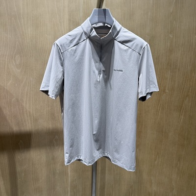 卡尔丹顿正品25春夏商务休闲立领短袖T恤KFCS31504FBG1吊牌1380