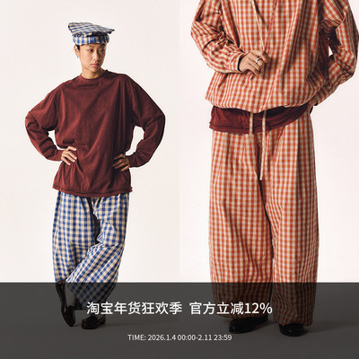 MANUFACTURE 格纹气球九分裤