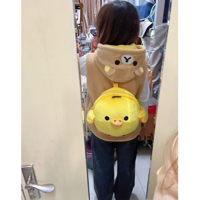 轻松熊鼻孔鸡双面穿马甲棉衣