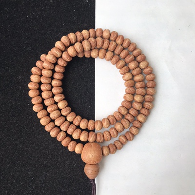 一图一物6.5mm肌肉块莲花酸枣核红皮小凤眼菩提子108佛珠男女手链