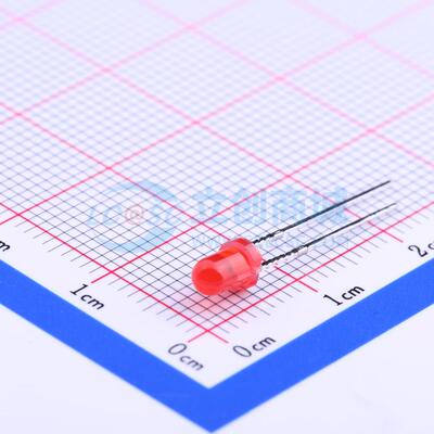 50只 发光二极管/LED 204-10SURD/S530-A3 红色 插件,D=3mm 电子