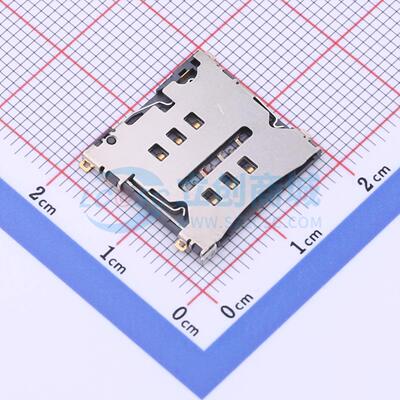 SIM卡连接器 HYCW48-SIM06-150B SMD 卡托式 MicroSIM卡 卡座 1.5