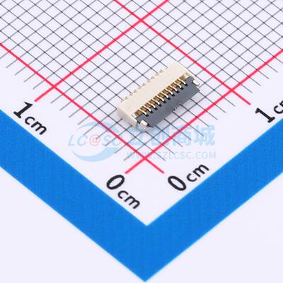 FFC/FPC连接器 GT-F0501SR10-10S1101 SMD,P=0.5mm,卧贴 翻盖式 1