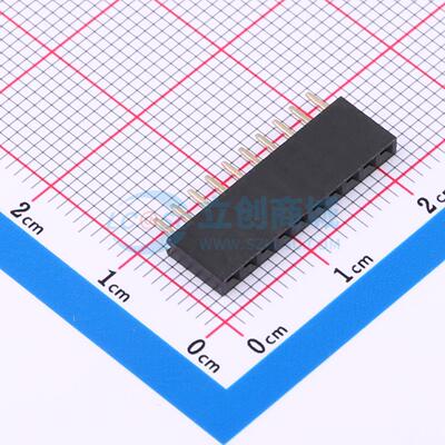 排母 BX-PM2.0-1-10PY 插件,P=2mm 1x10P 方孔 电子元器件配单