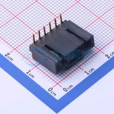 线对板针座 FWF25405-S06B12K6B 弯插,P=2.54mm 1x6P 弯插 原装