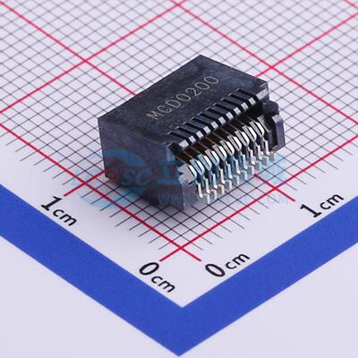 金手指连接器 744410001 SMD,P=0.8mm,卧贴 0.8mm 20P 电子元器件