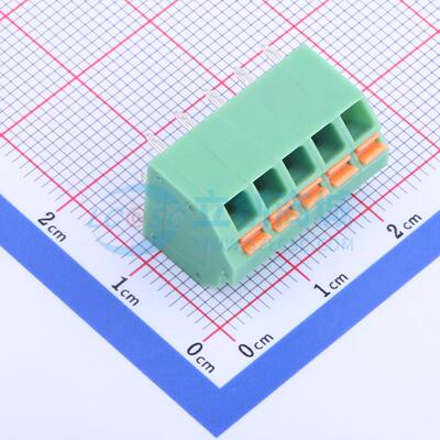 弹簧式接线端子 KF250NH-3.81-5P 插件P=3.81mm 1x5P 5P 原装