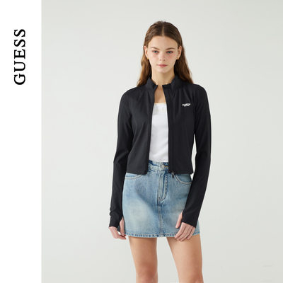 GUESS运动瑜伽气质立领收腰上衣