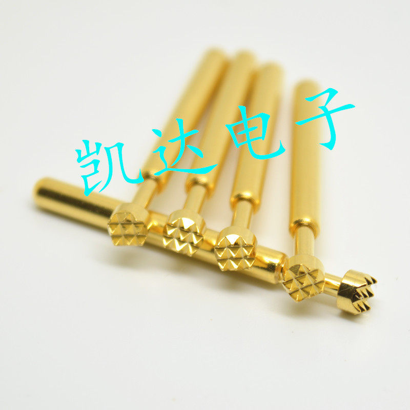 镀金头测试针UB189-H(九爪梅花头)探针 3.15mm测试针 弹簧顶针