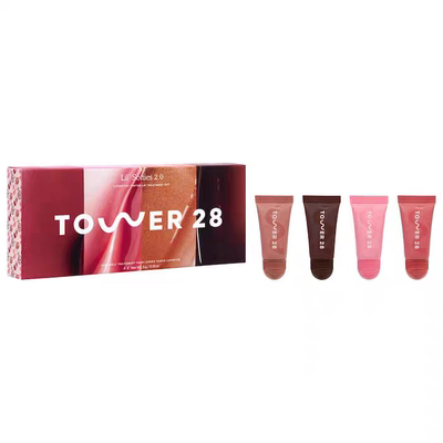 新款Tower 28 Beauty Mini Lil' Softies LipSoftie唇釉套装4*5ml