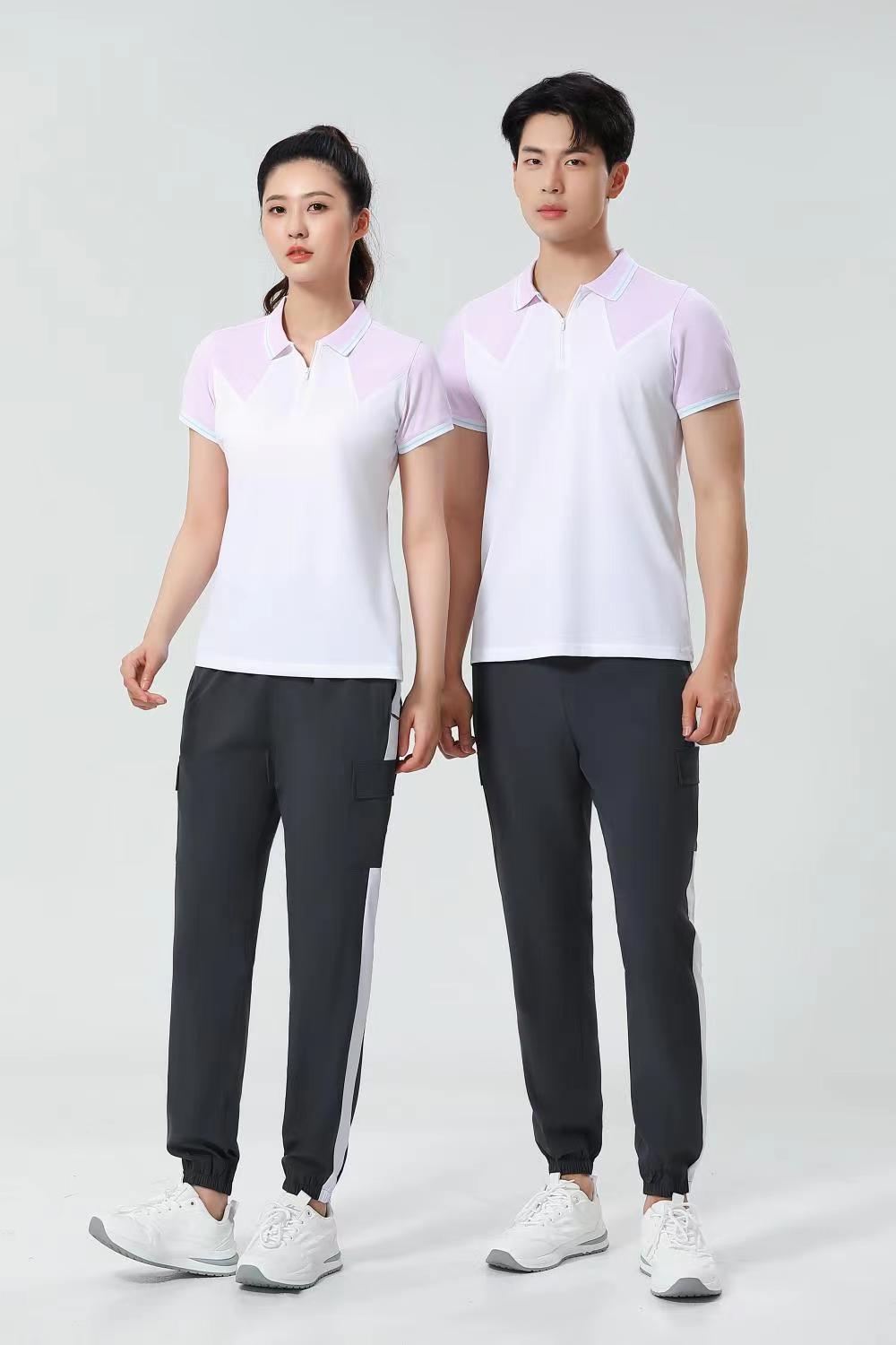 2024年新款男女同款翻领polo衫多色广场舞健步行柔力球服装