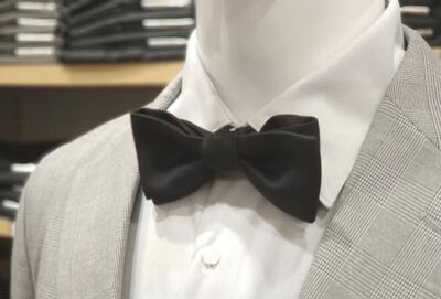 黑色真丝自制领结商务毕业主持婚礼上班领结男