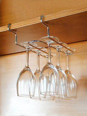 Sdr免钉红酒杯持有人304不锈钢挂杯持有人倒置高脚杯持有人欧洲创