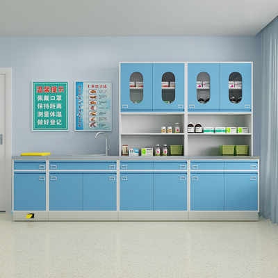 治疗柜医用处置台钢制垃圾桶水池