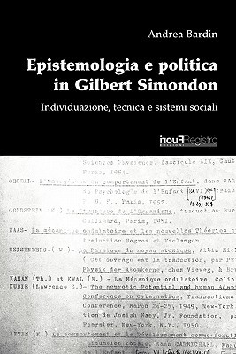 【预售】Epistemologia E Politica in Gilbert Simondon.