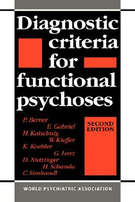 【预售】Diagnostic Criteria for Functional Psychoses