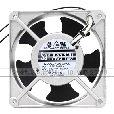 全新三洋109S024UL 109S005UL 109S075UL 109S074UL 12CM115V风扇