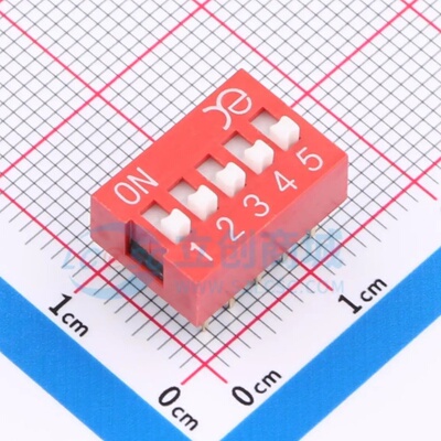全新原装DSWB05LHGET 插件 间距2.54mm 5位红色拨码开关 平拨