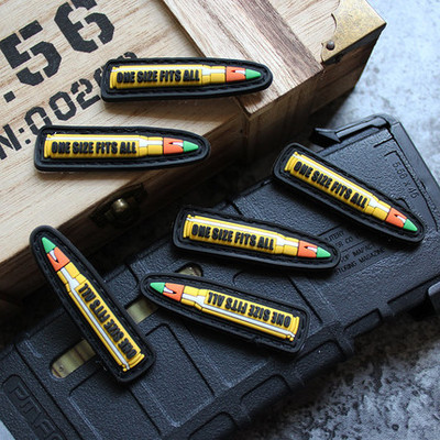 一颗子弹pvc胶章魔术贴士气章