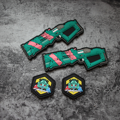 迷你PVC立体胶章赛博朋克臂章