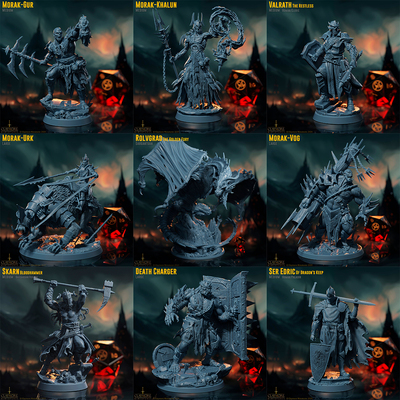 【入侵战争】半兽人 人类 巨魔 野蛮人 金龙 DND桌游跑团战棋模型