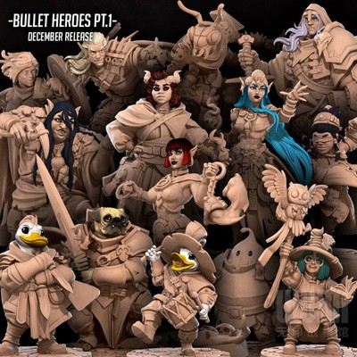 【异种英雄】矮人 精灵 特里同 鸭人侏儒战争锤神DND桌游战棋模型