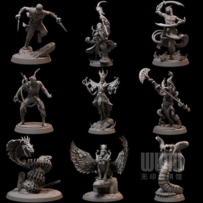 【法老墓葬】人类 木乃伊 兽化人 僵尸 象人 DND桌游跑团战棋模型