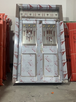 定制304不锈钢门双开门农村自建房进户门子母门家用防盗别墅大门