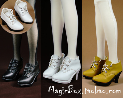 bjd娃娃用鞋靴sd高跟鞋分3分4分拉链绑带短靴1/3 1/4