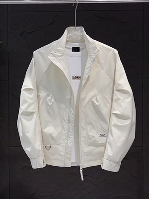 男士原创夹克男春秋潮牌简约时尚立领外衣日系休闲帅气短款外套男