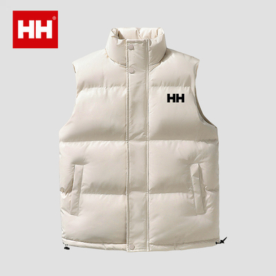 正品HH羽绒棉马甲男女防风保暖无袖情侣秋冬立领坎肩背心外套