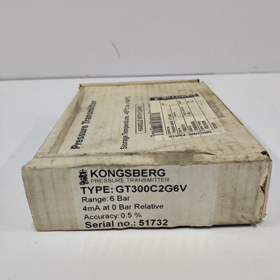 KONGSBERG GT300C2G6V Pressure Transmitter 24VDC 0-6BAR