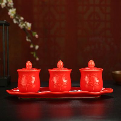 拜祖宗杯子供水杯财神酒盅陶瓷酒杯茶杯土地供奉仙家酒杯供佛水杯