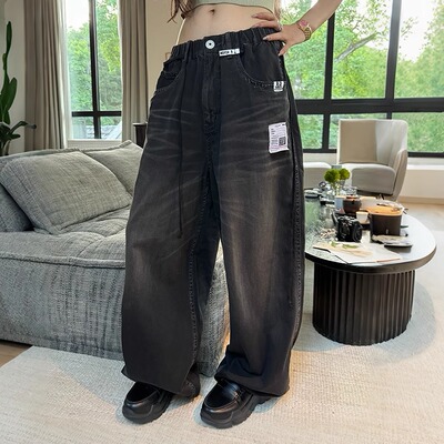 jenni*同款松紧腰牛仔裤