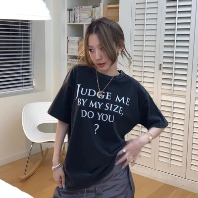 ROSE同款炒色做旧T恤男女
