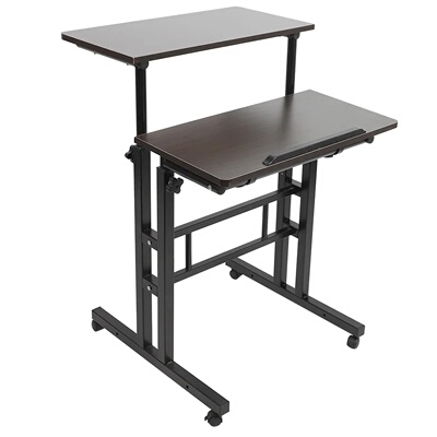 Stand Up Laptop Desk MDF Board Steel Height Adjustable Lapt