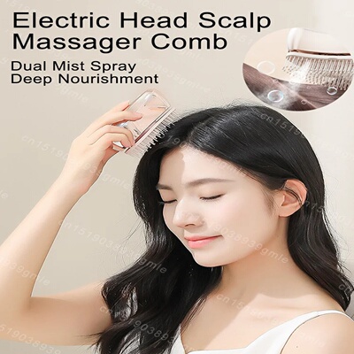 Electric Head Scalp Massager Comb Vibrating Essence Injecti